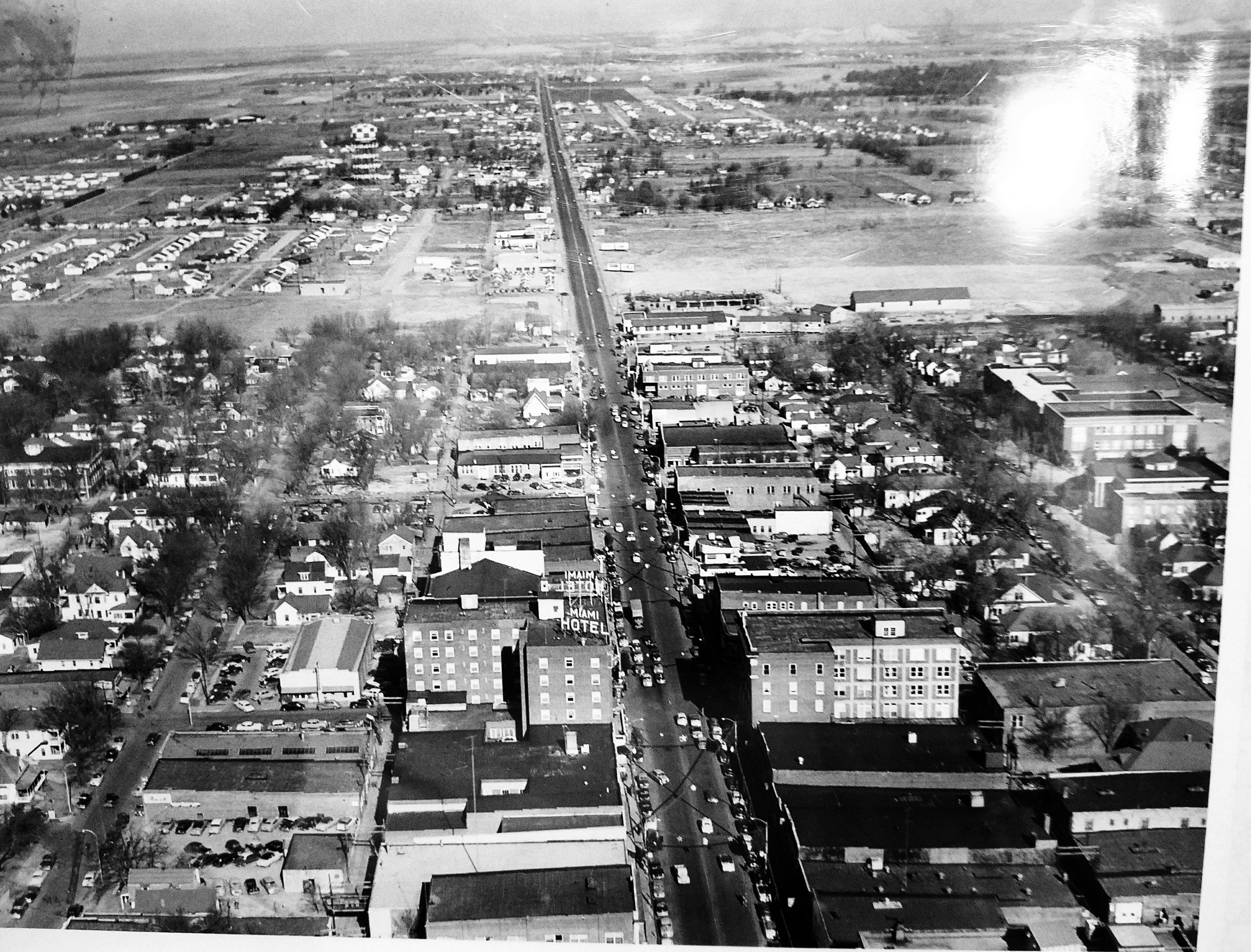 aerial_view_looking_north_1949 – Miami, Oklahoma History