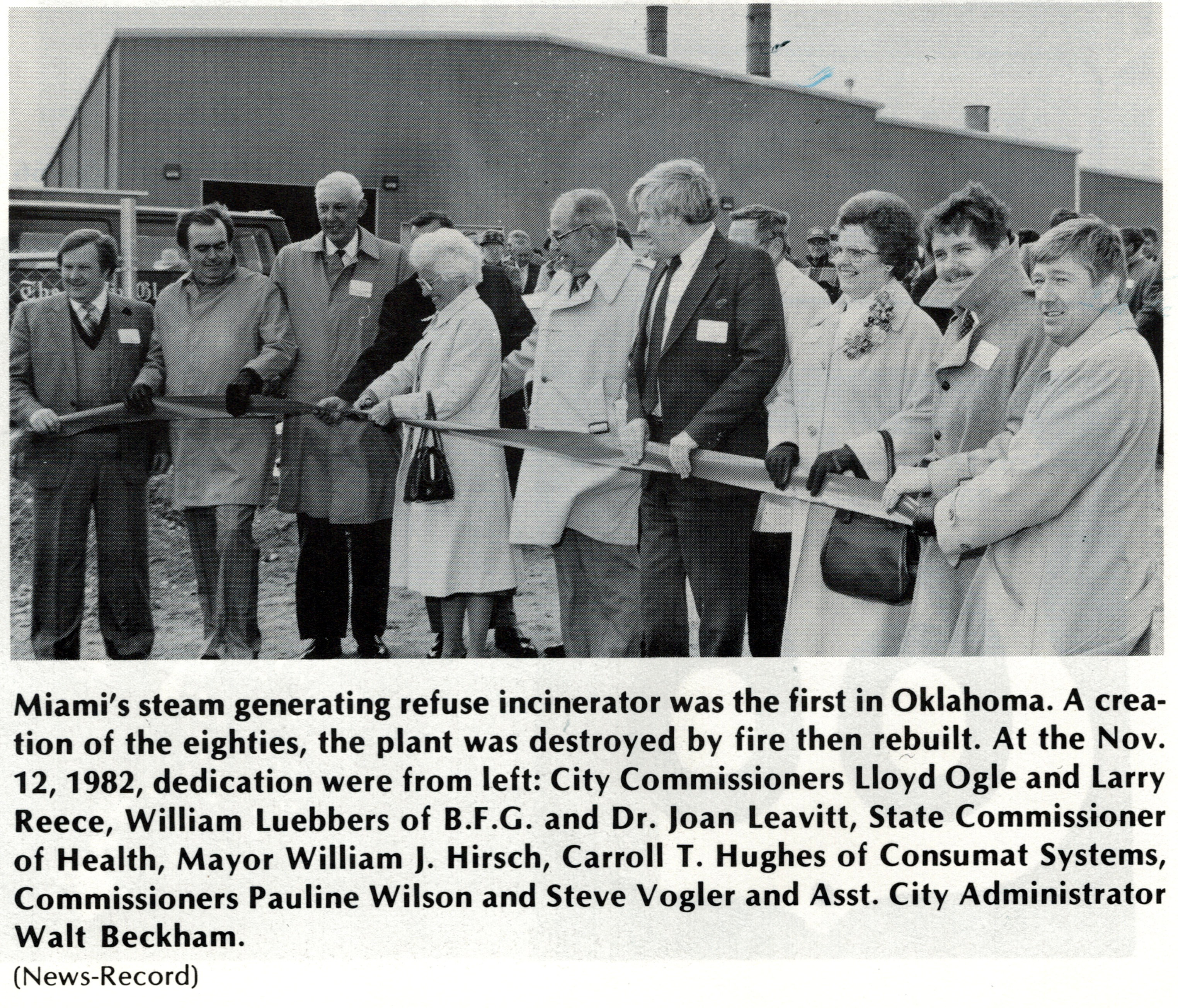 incinerator_dedication_1982 – Miami, Oklahoma History