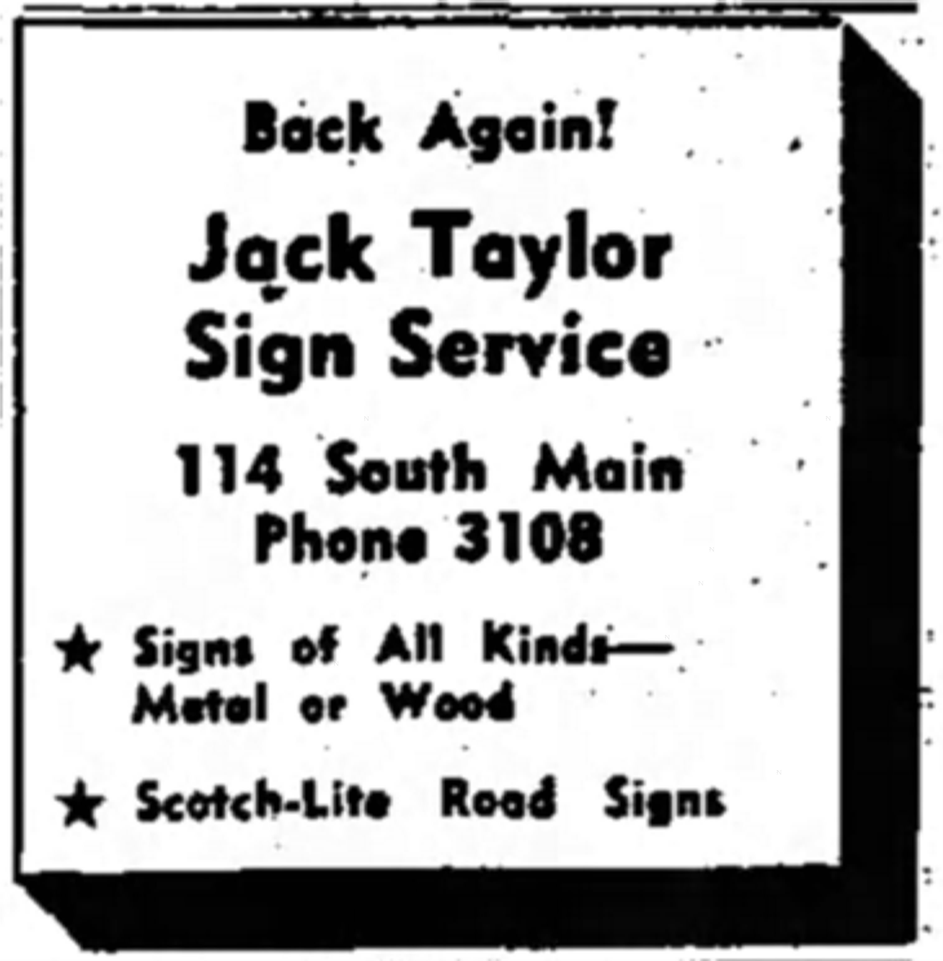 jack_taylor_signs_ad_Feb_17__1950_ – Miami, Oklahoma History